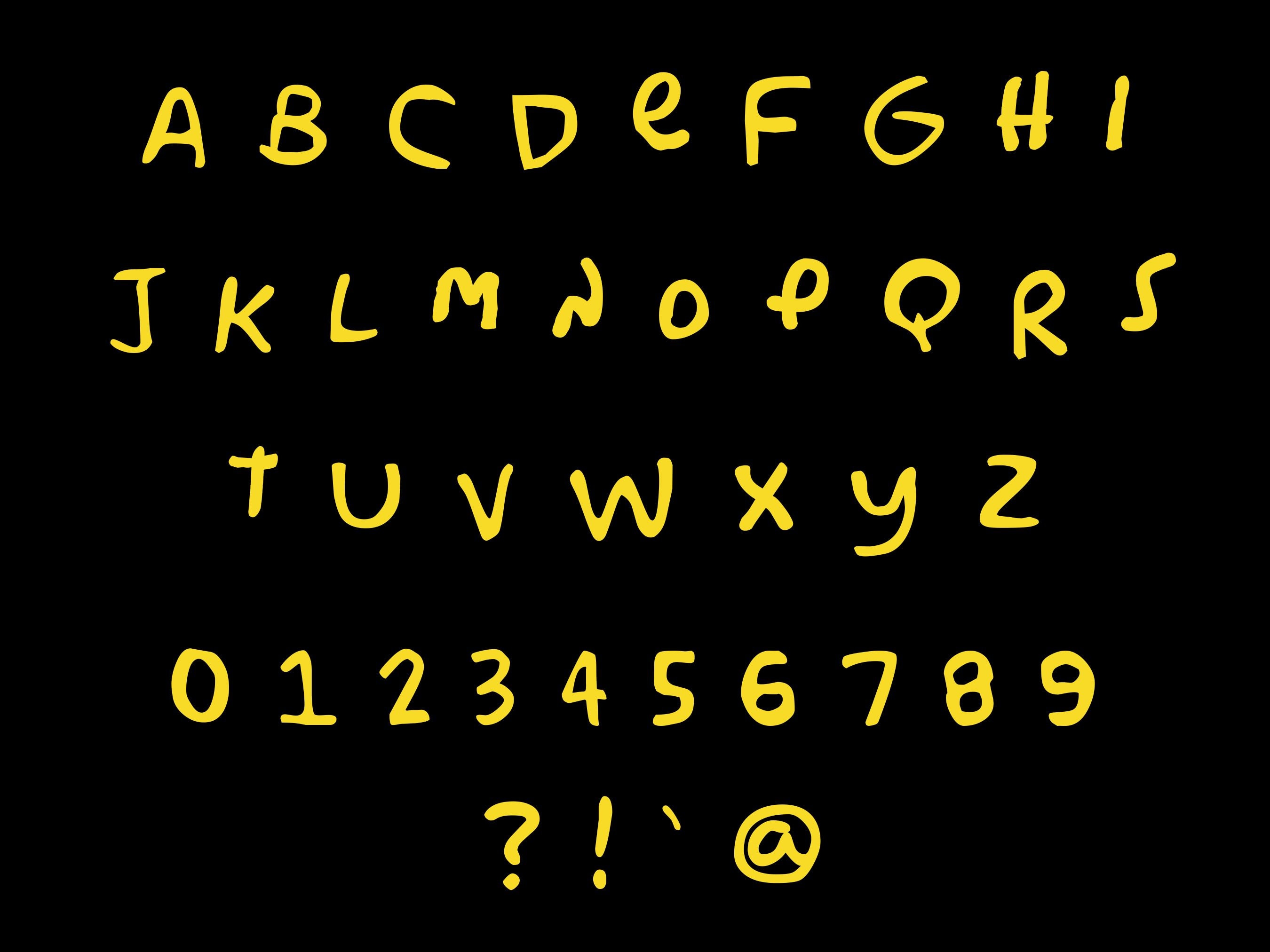 The Simpsons Font Typography Inspired by the Simpsons for Procreate ...