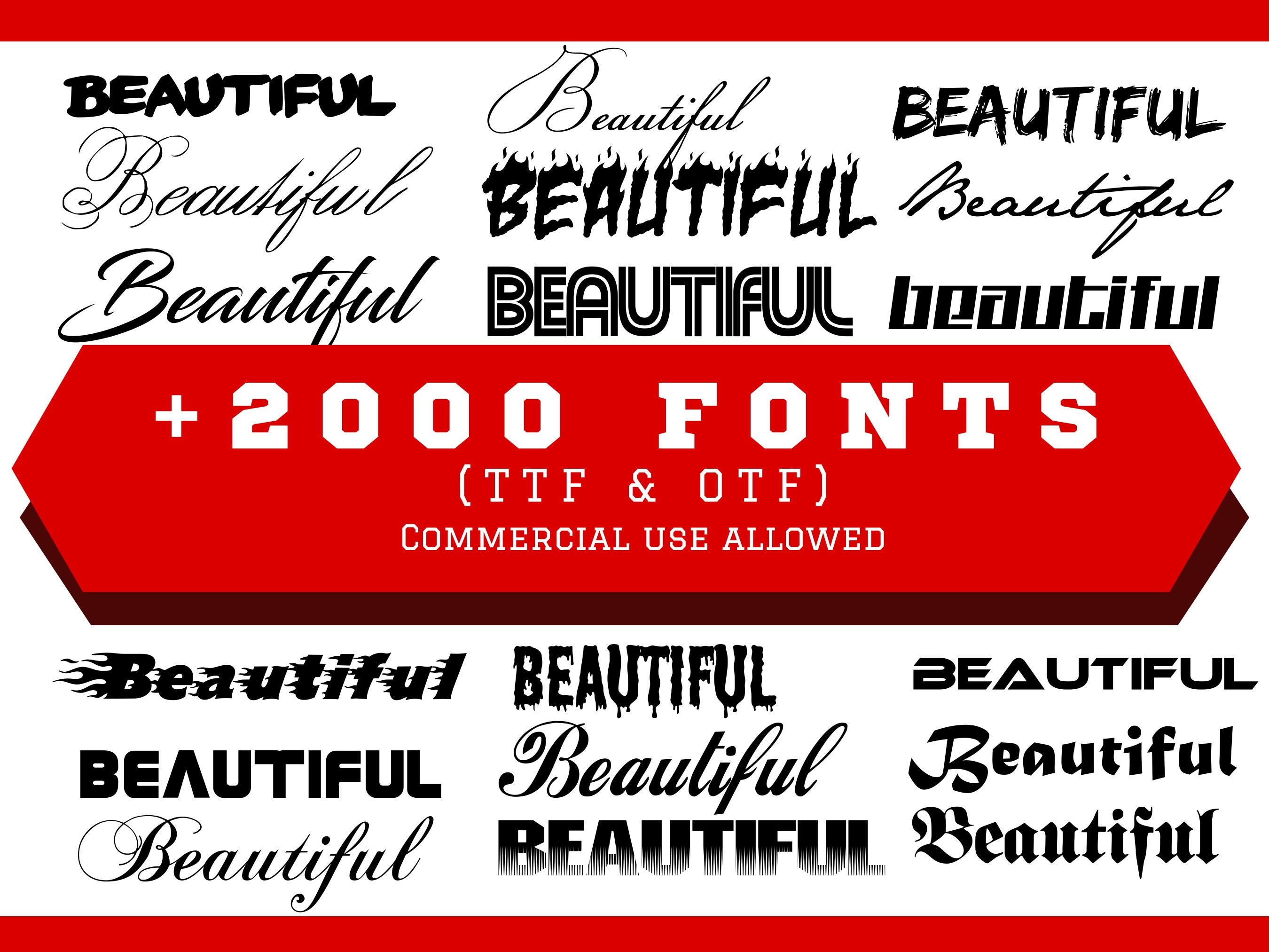 The Ultimate Font Collection: 2000 Fonts Bundle for Procreate, Cricut ...