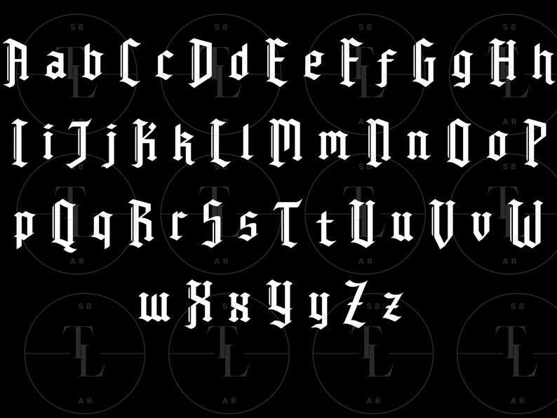 Attack on Titan Font TTF, SVG, Png Anime-inspired Letters, AOT Font for ...