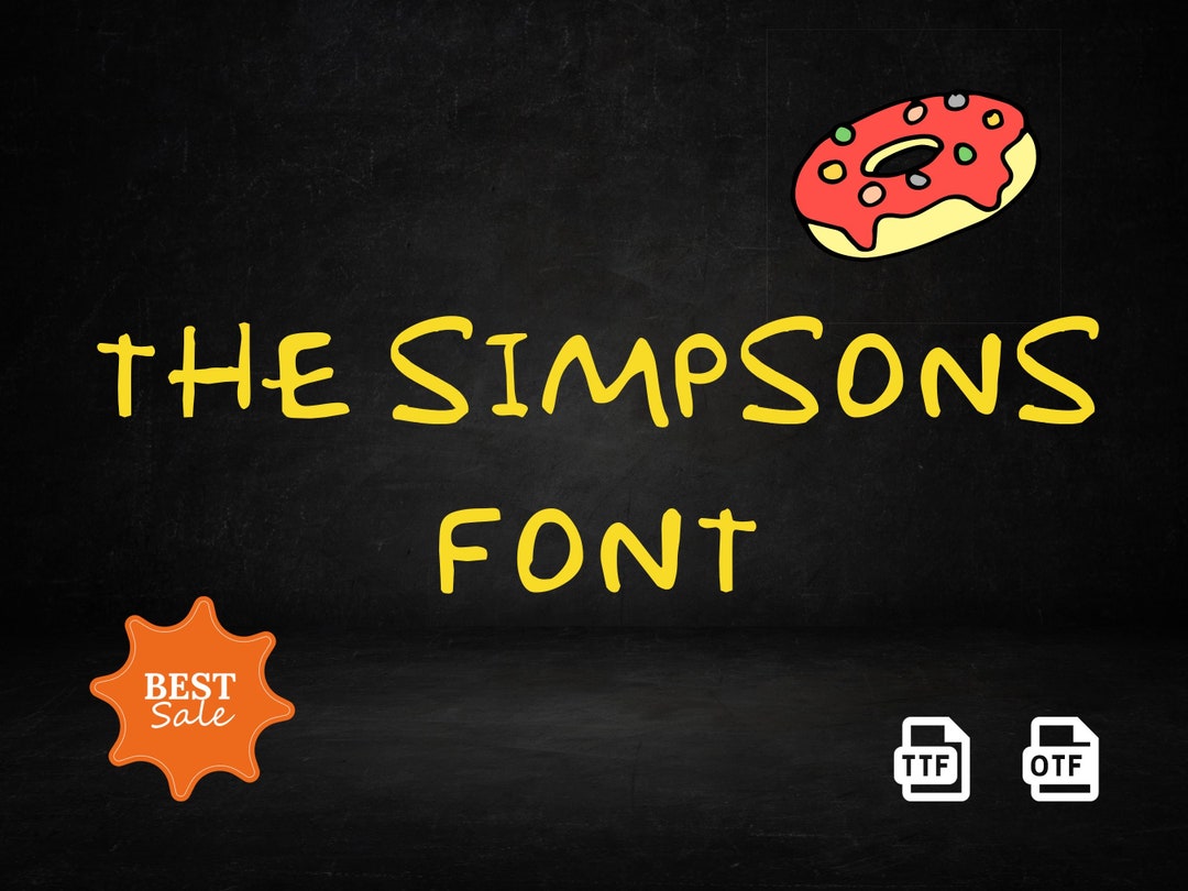 The Simpsons Font Typography Inspired by the Simpsons for Procreate ...