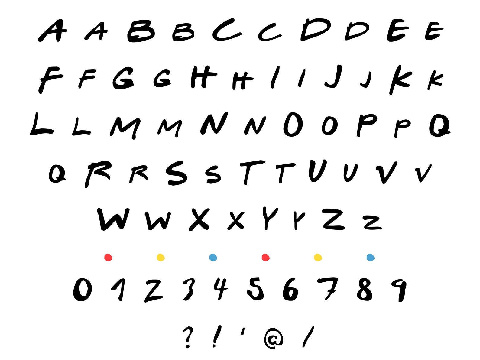 Friends Font Friends TV Show Inspired Font for Procreate, Cricut, Canva ...