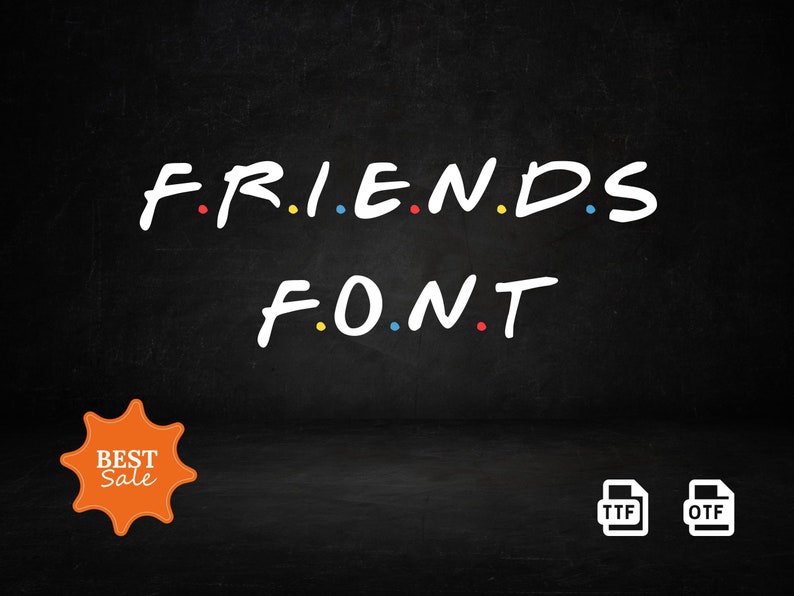 Friends Font Friends TV Show Inspired Font for Procreate, Cricut, Canva ...