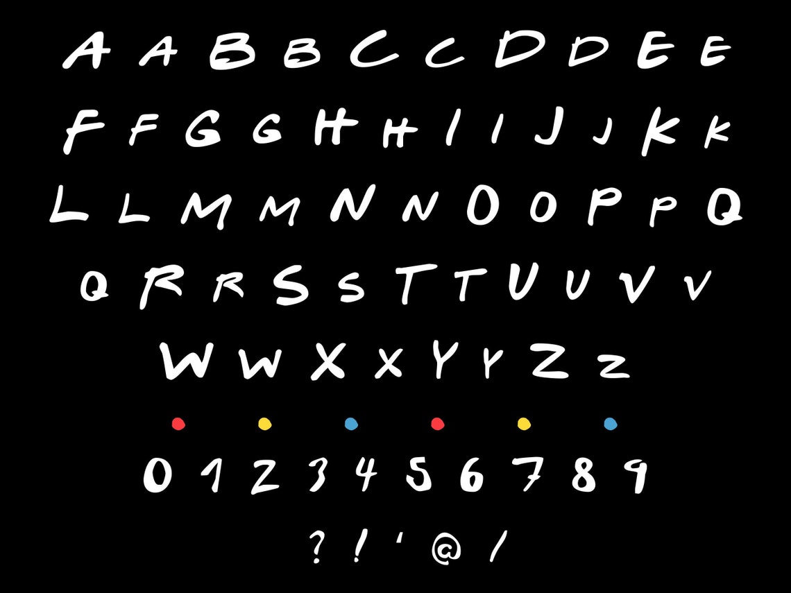 Friends Font Friends TV Show Inspired Font for Procreate, Cricut, Canva ...