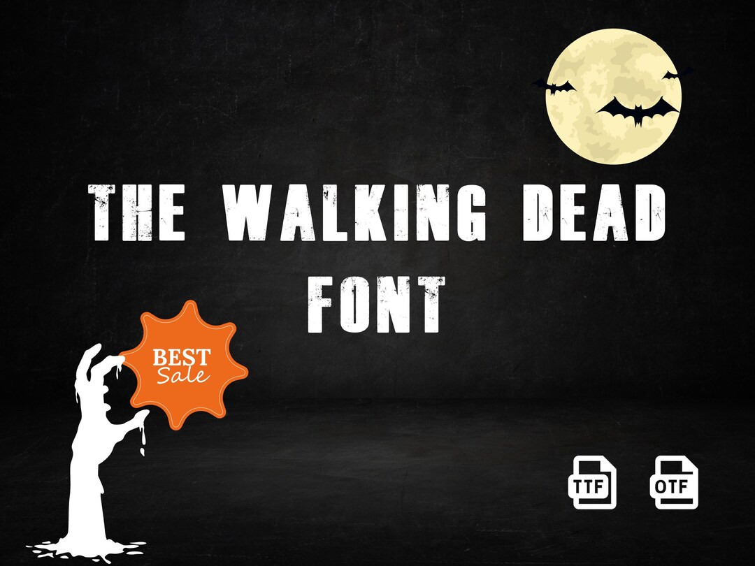 The Walking Dead Inspired Font for Procreate, Cricut, Canva Commercial ...