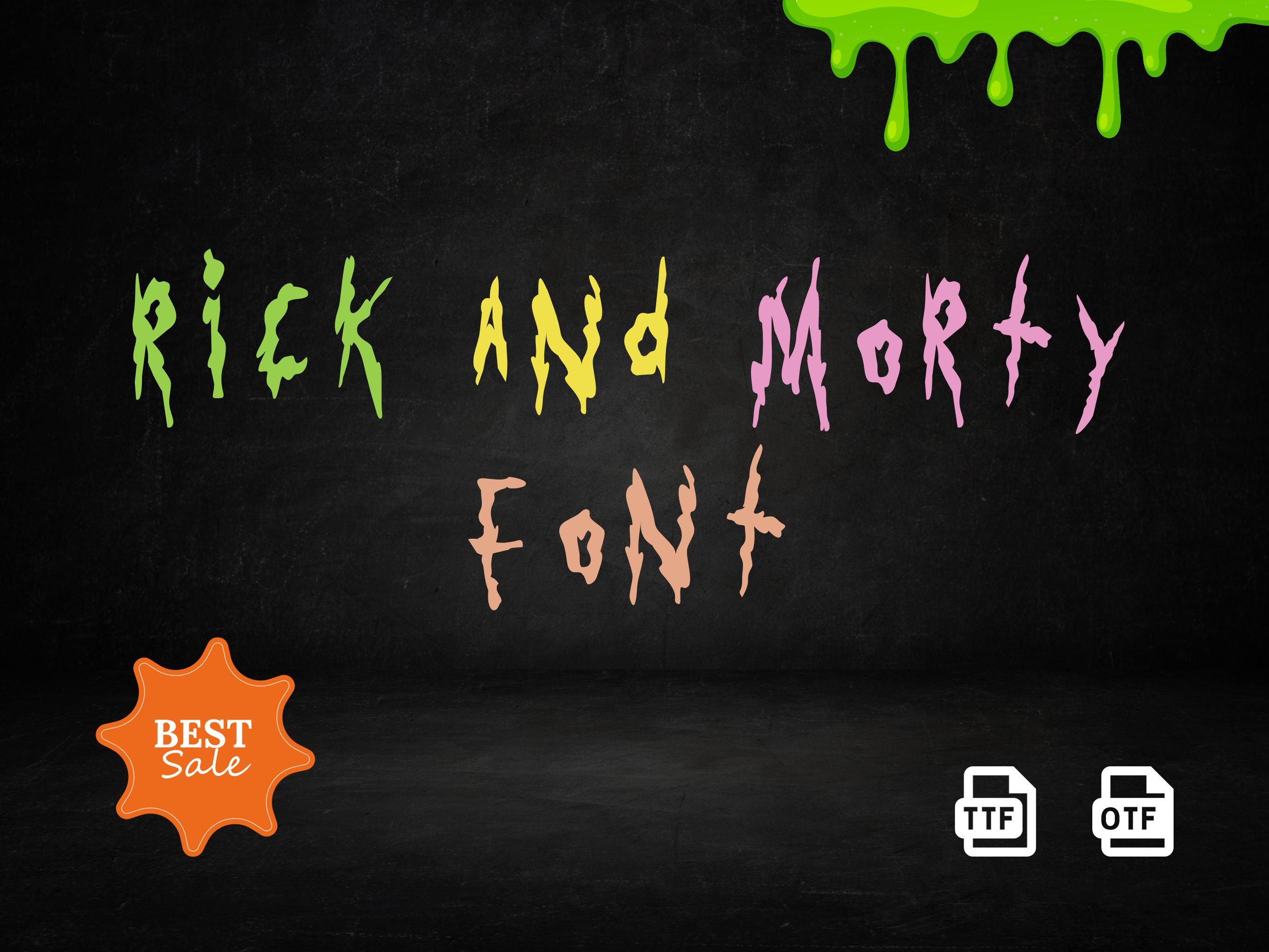 Rick & Morty Inspired Font by Rick and Morty for Procreate, Cricut ...