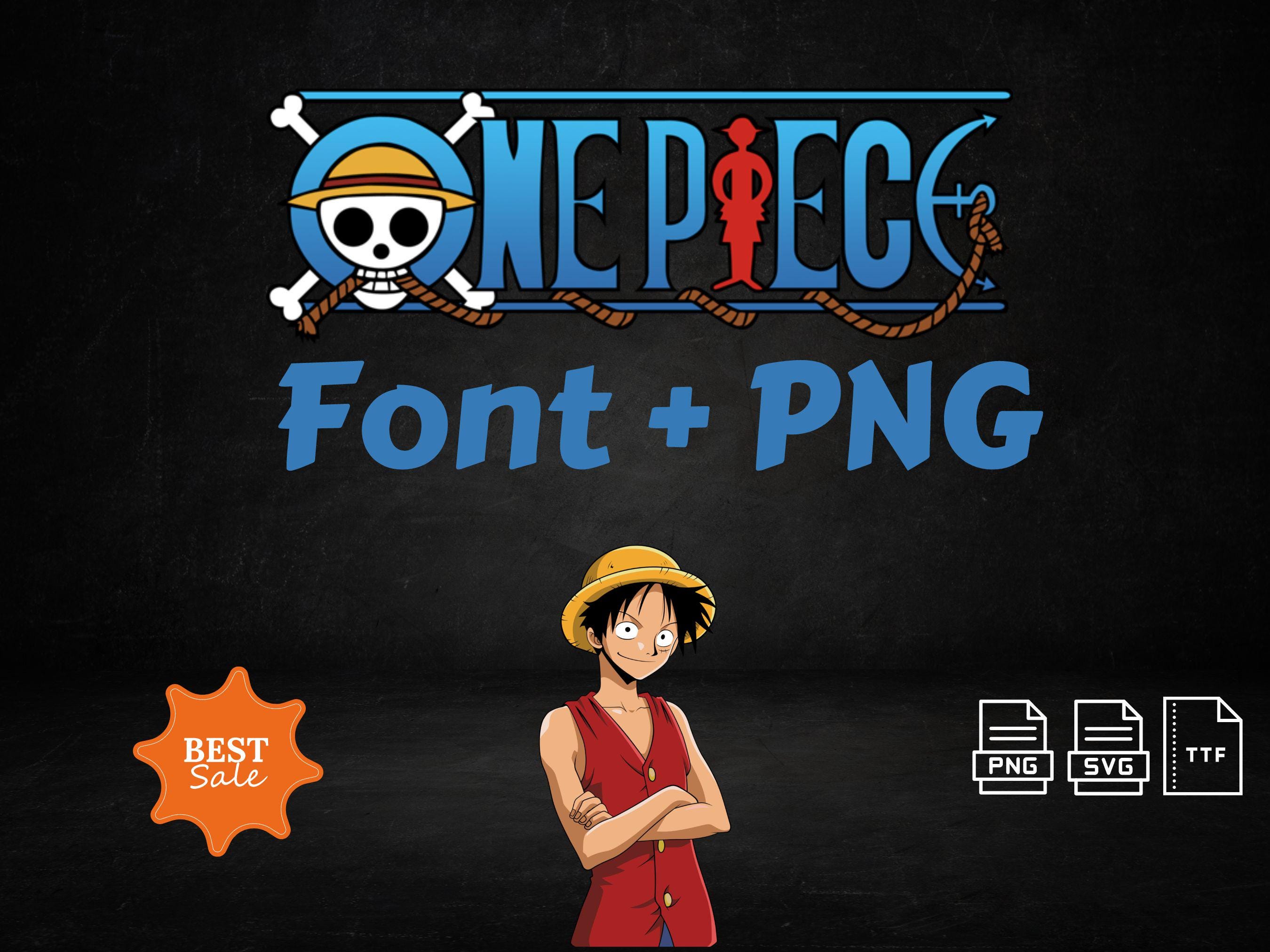 One Piece Font Anime Font TTF, SVG, PNG Digital Download Pirate Theme ...