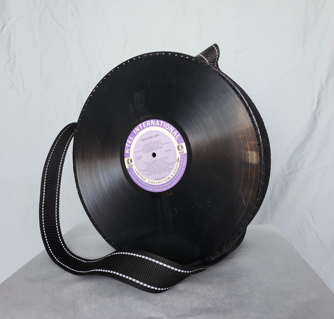 Vintage Upcycled Vinyl Record Bag - Etsy