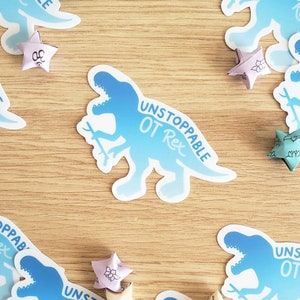 Unstoppable OT Rex die-cut vinyl sticker hydroflask sticker | Etsy