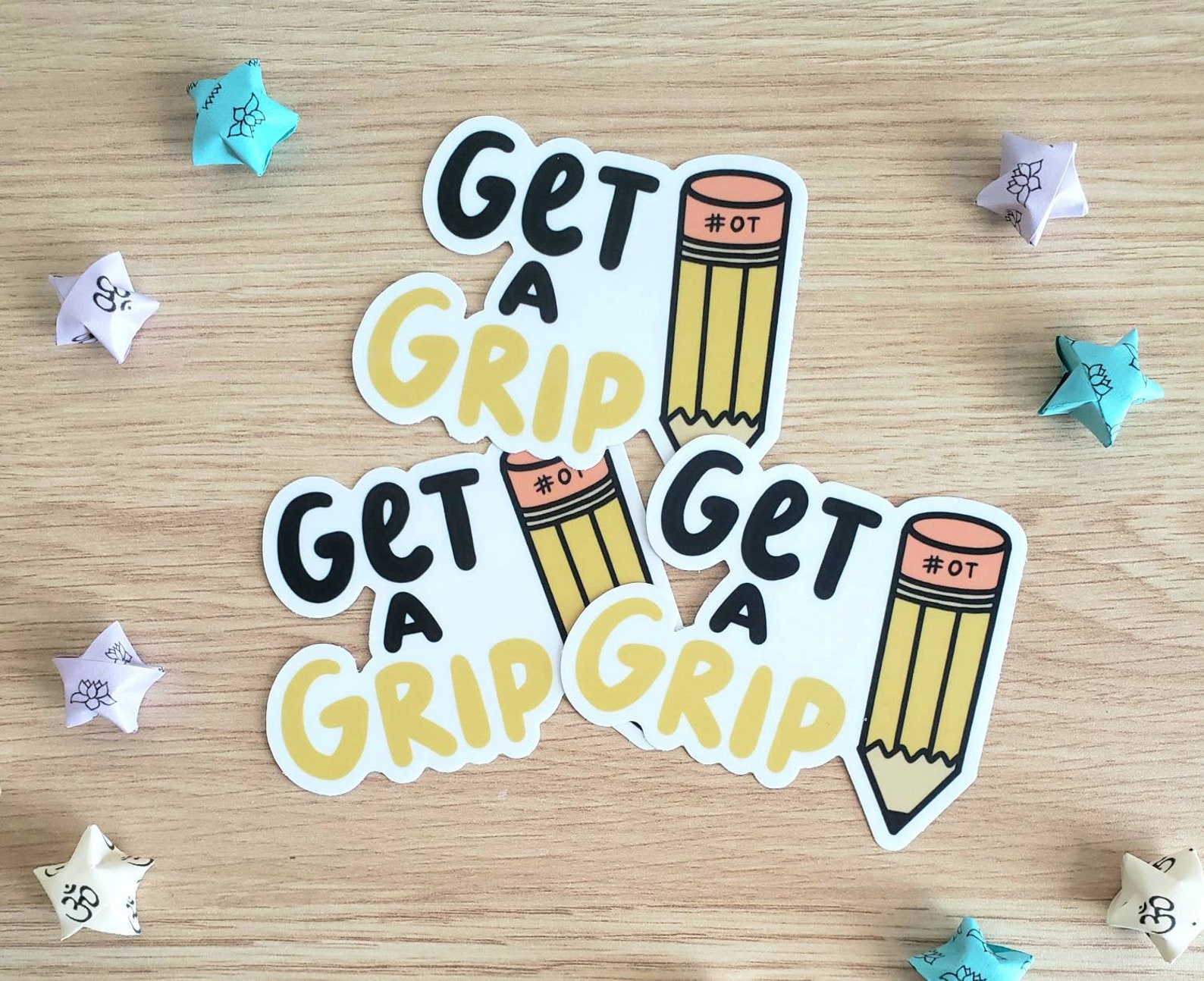 Get a Grip die-cut vinyl sticker waterproof dishwasher | Etsy
