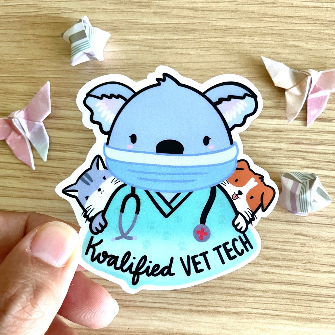 Koalified Vet Tech Die-cut Vinyl Sticker - Etsy