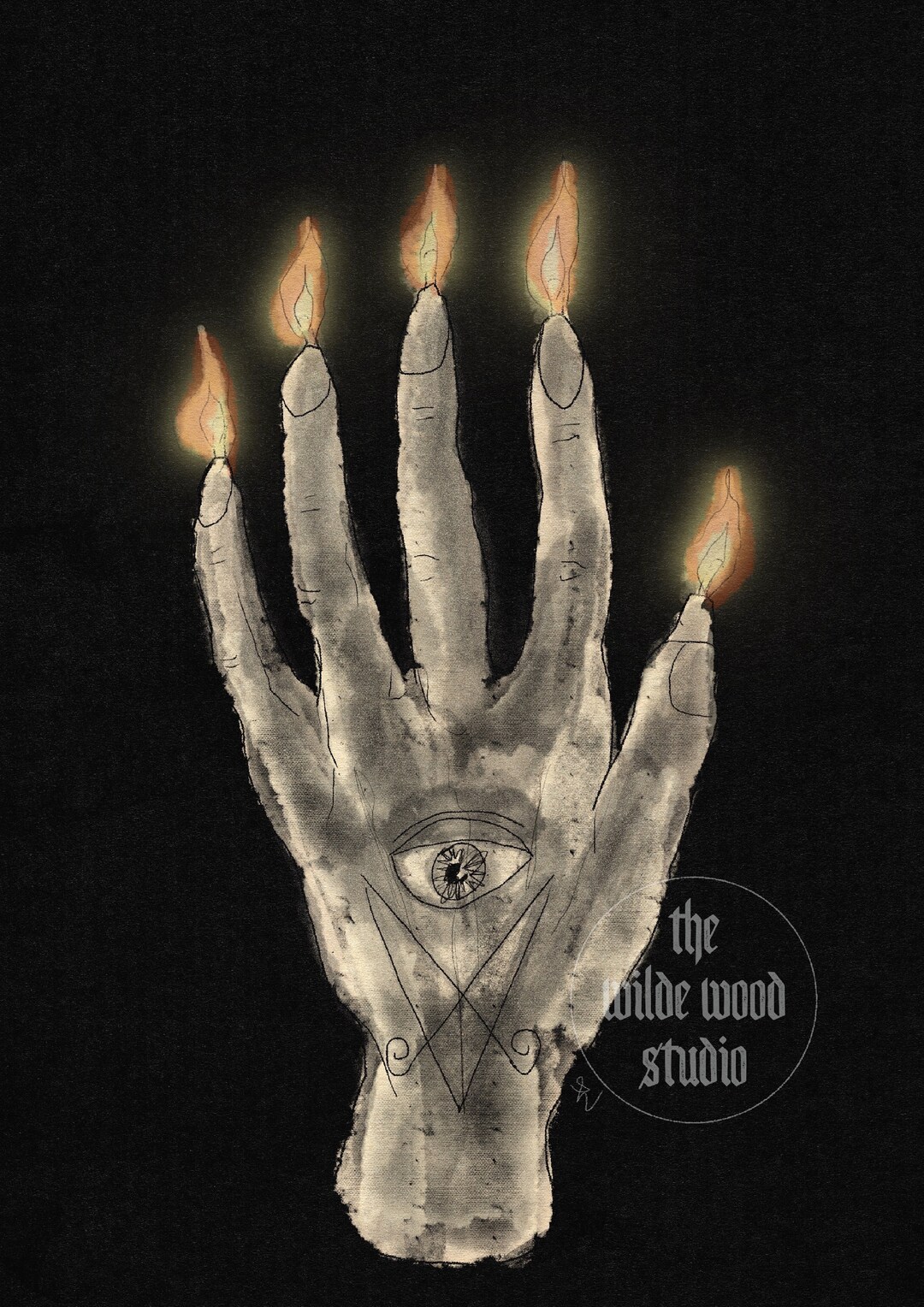 Hand of Glory - Art Print - Folklore - Horror - Witchcraft - Voodoo - Etsy