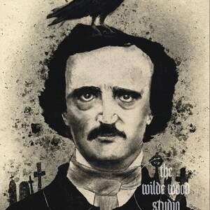 Edgar Allan Poe - Art Print - Gothic Horror - Spooky - Etsy