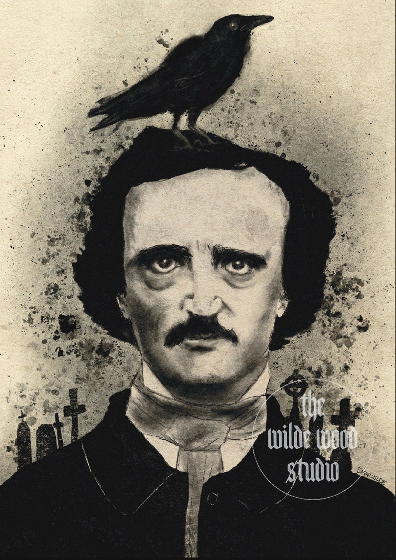 Edgar Allan Poe - Art Print - Gothic Horror - Spooky - Etsy