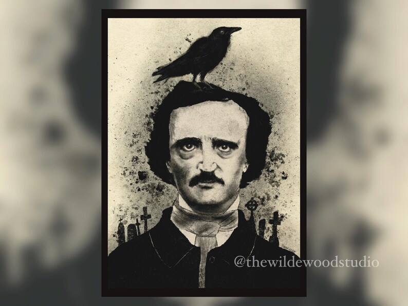 Edgar Allan Poe - Art Print - Gothic Horror - Spooky - Etsy
