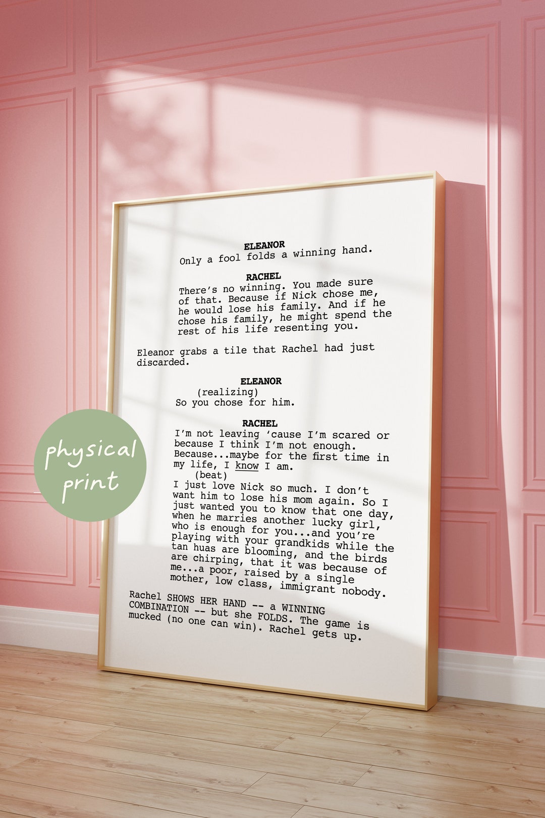 Crazy Rich Asians Screenplay, Physical Print, Mahjong Scene, Trendy ...