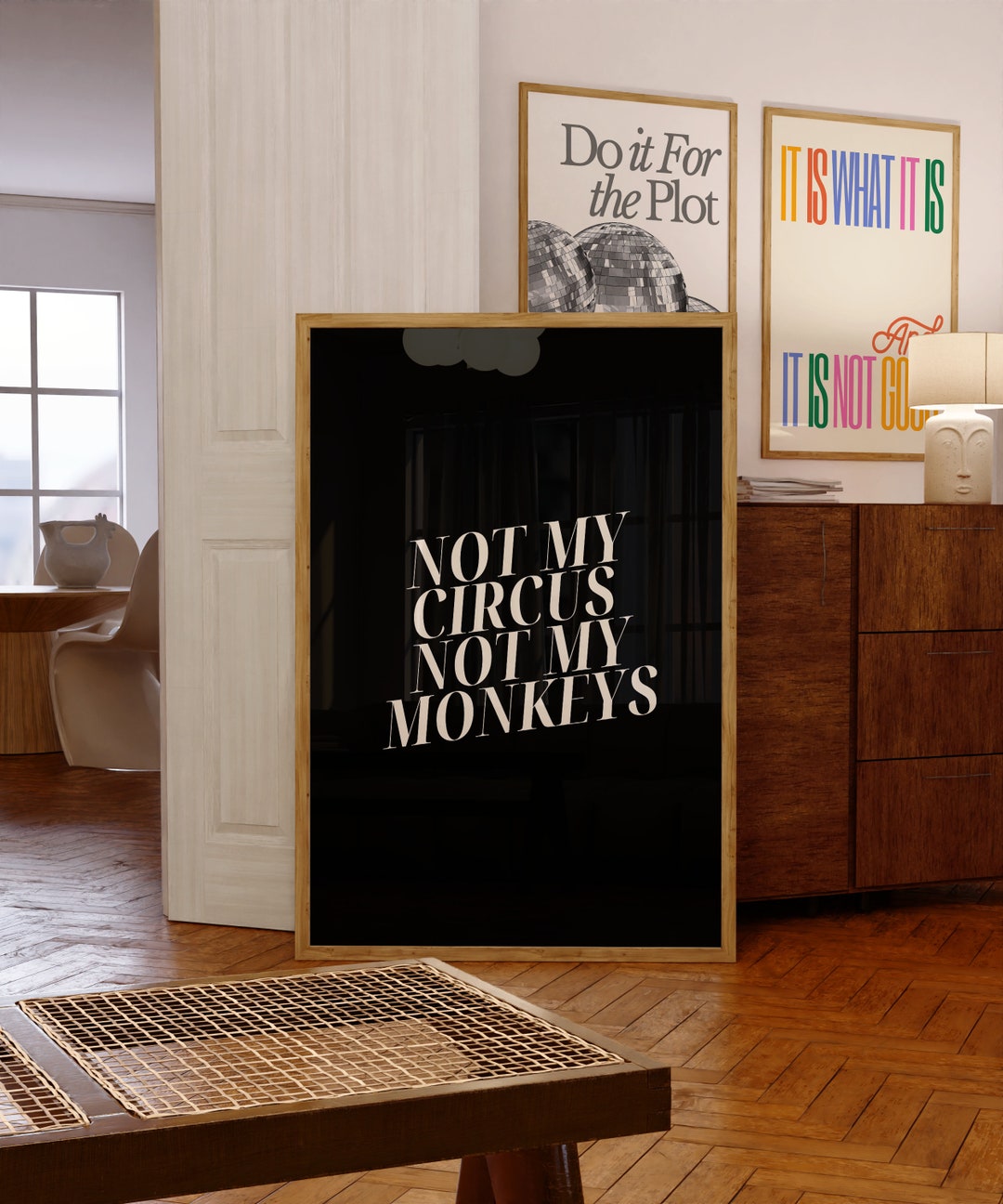 Not My Circus Not My Monkeys Printable Art, Self Care Aesthetic Quote ...