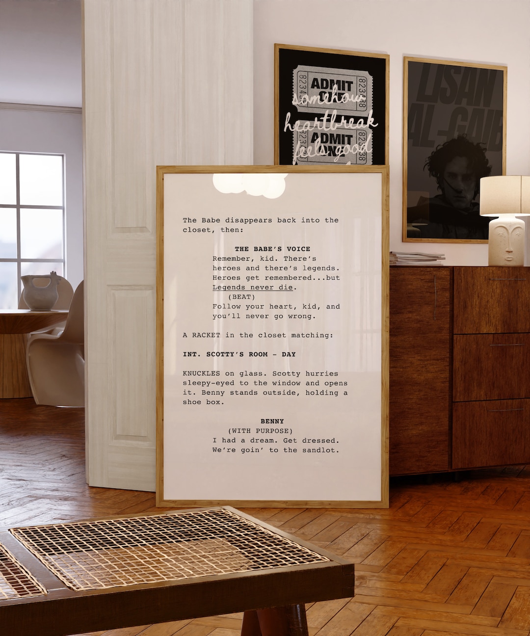 The Sandlot Screenplay Printable Art, Legends Never Die the Babe ...