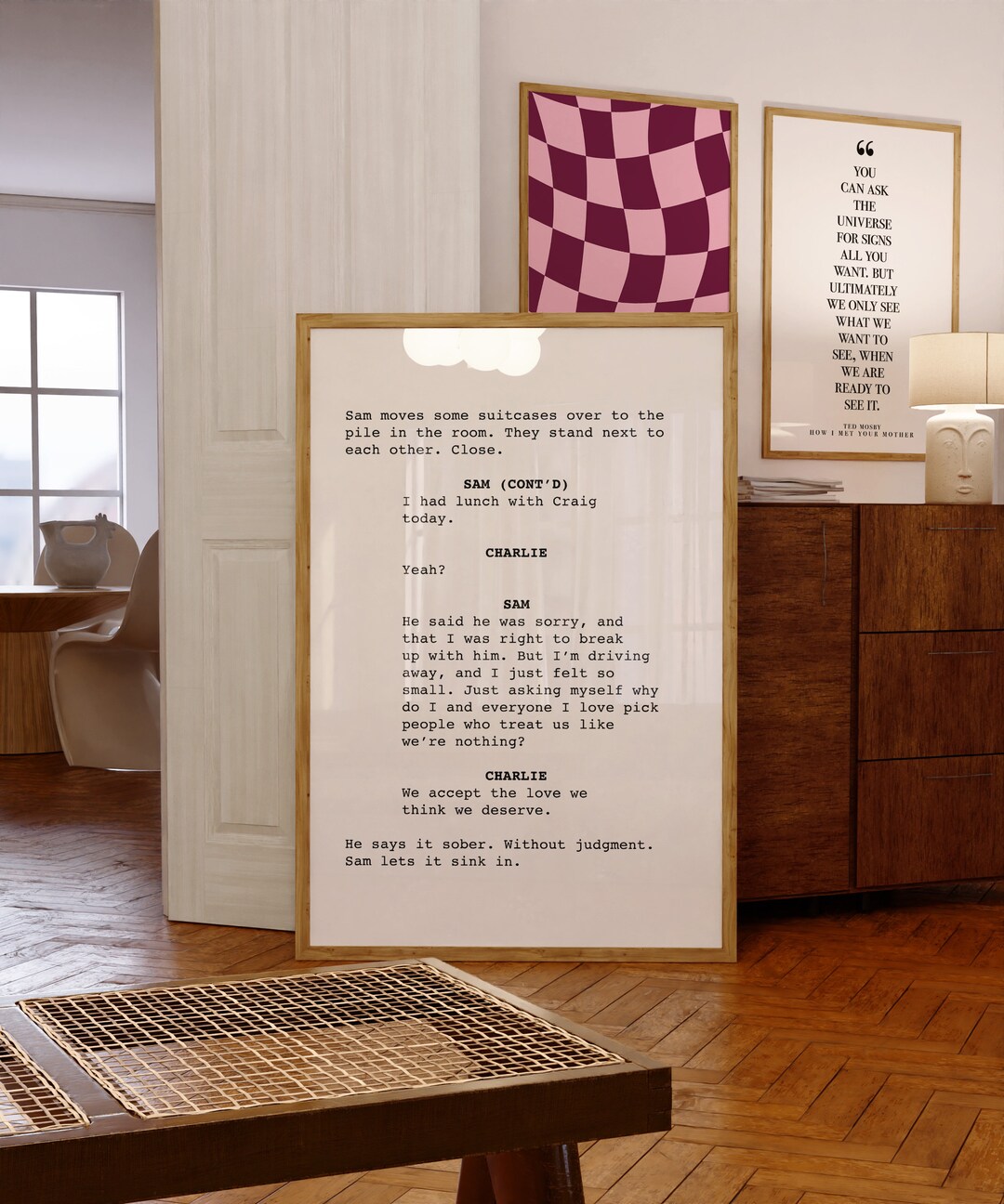 Perks of Being a Wallflower Screenplay Printable Art, We Accept the ...