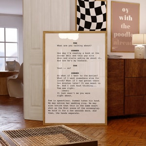 500 Days of Summer Screenplay Printable Poster, Fun Trendy Wall Art ...