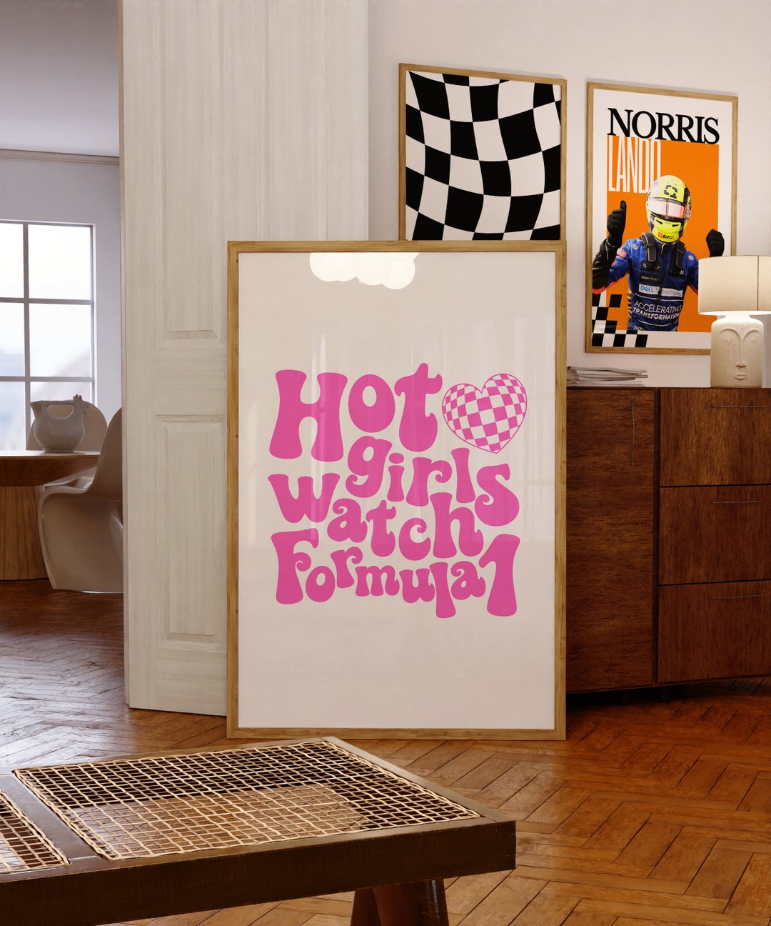 Hot Girls Watch Formula 1 Poster, Printable F1 Wall Art, Trendy ...