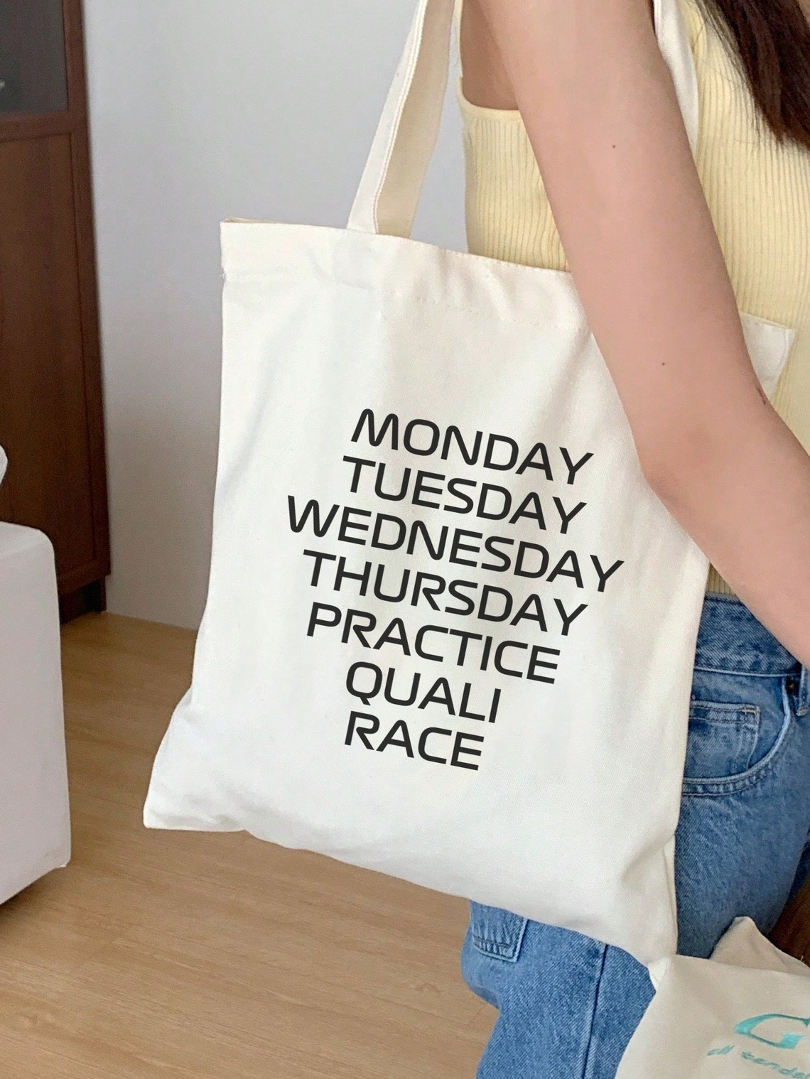 Formula 1 Canvas Tote Bag, F1 Race Weekend Shoulder Bag, Trendy ...
