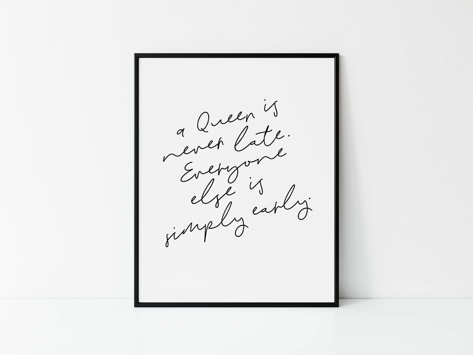 Princess Diaries Quote a Queen is Never Late... - Etsy