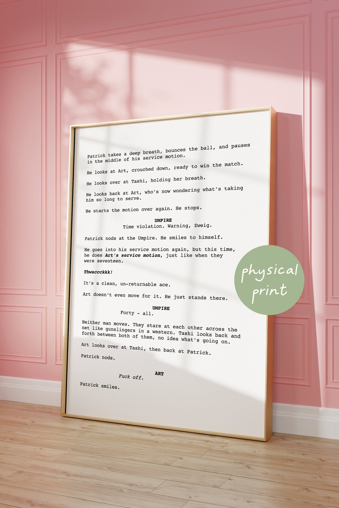 Challengers Screenplay Poster, Patrick Art & Tashi Ending Scene, Zendaya Luca Guadagnino, Trendy ...