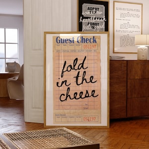 Fold in the Cheese Schitts Creek Printable Guest Check Wall Art, Trendy ...