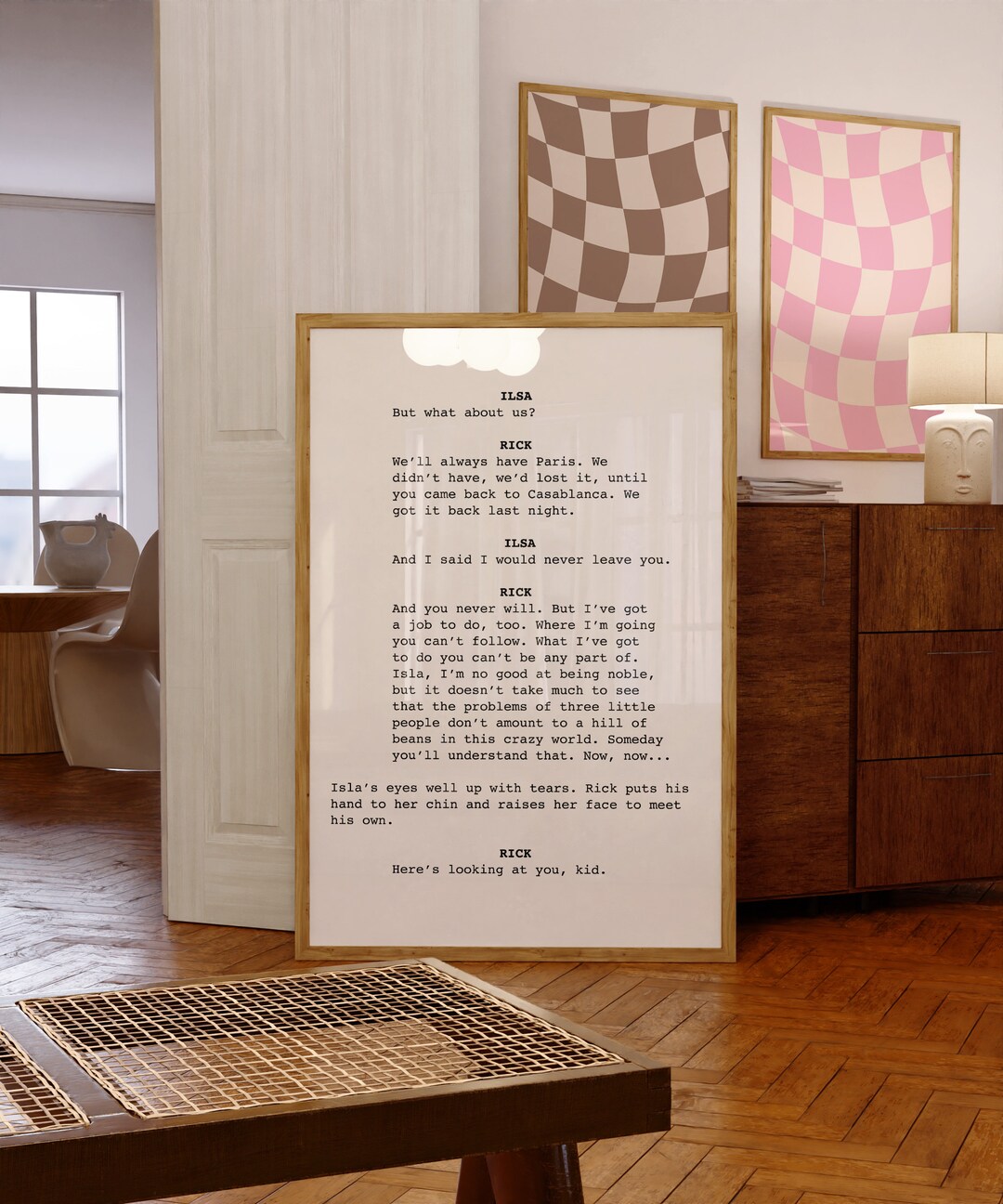 Casablanca Screenplay Printable Art, We'll Always Have Paris, Trendy ...