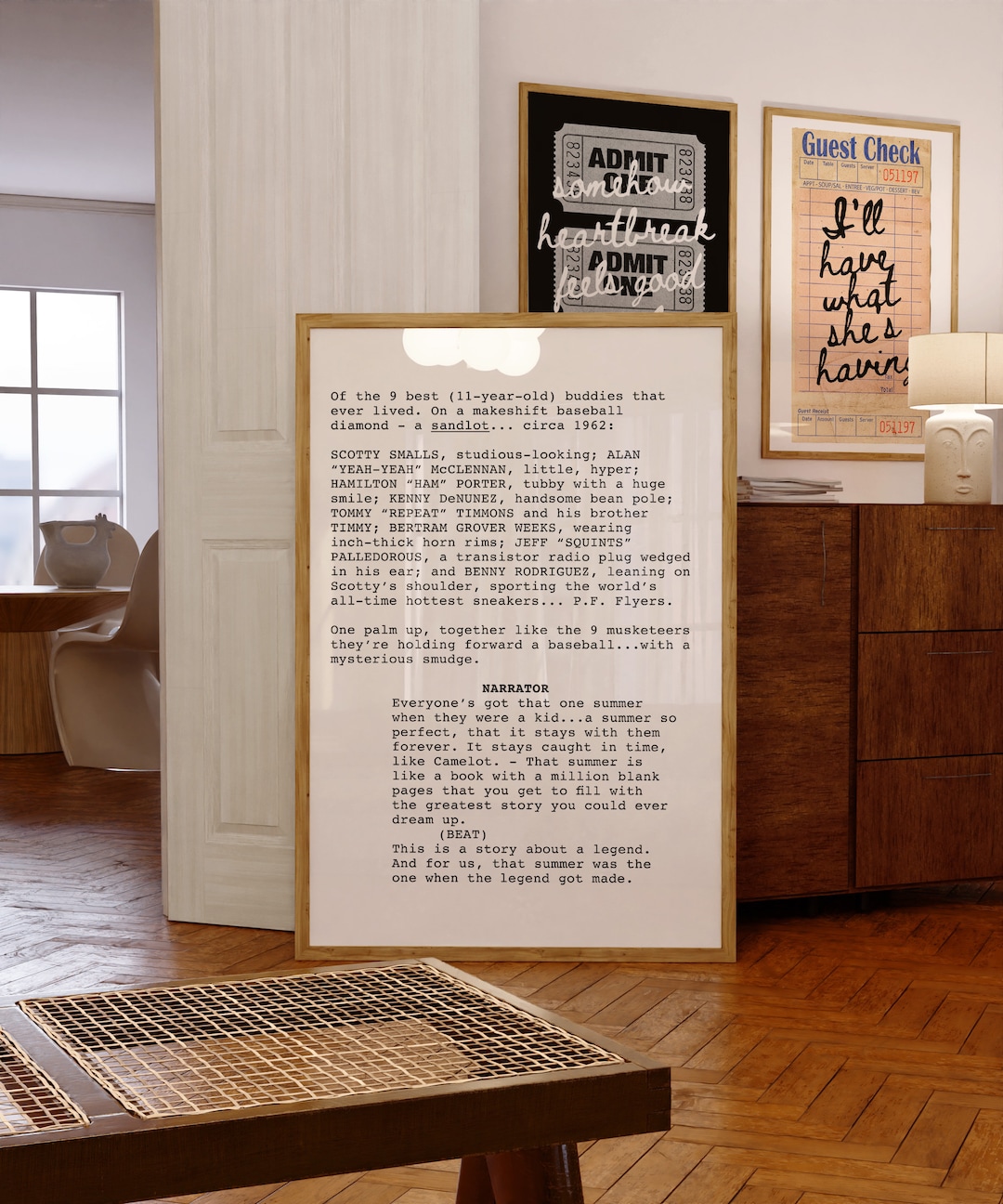 The Sandlot Screenplay Printable Art, Opening Scene, Trendy Movie ...