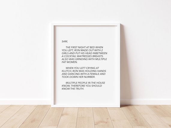 Jersey Shore Letter Print Wall Art Jersey Shore Snooki - Etsy