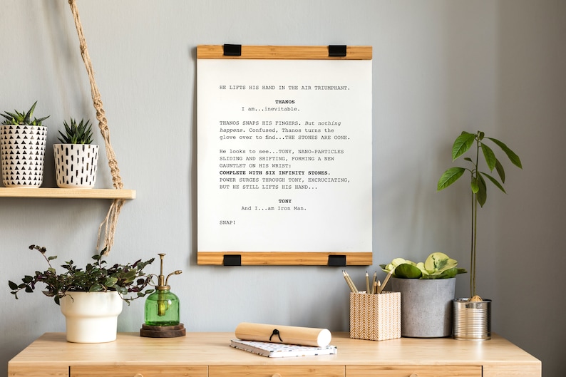 Avengers: Endgame Screenplay i Am Iron Man | Etsy