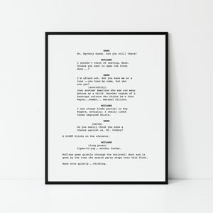 Die Hard Printable Screenplay Poster, Yippee-ki-yay Scene, John Mcclane Bruce Willis, Trendy ...