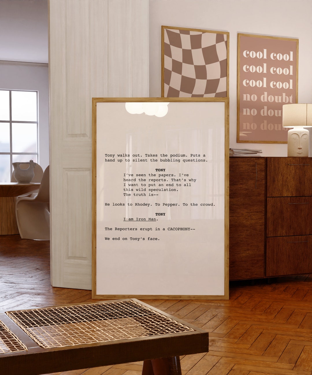 Iron Man Screenplay | Ending Scene "i Am Iron Man" | Marvel Art | Wall ...