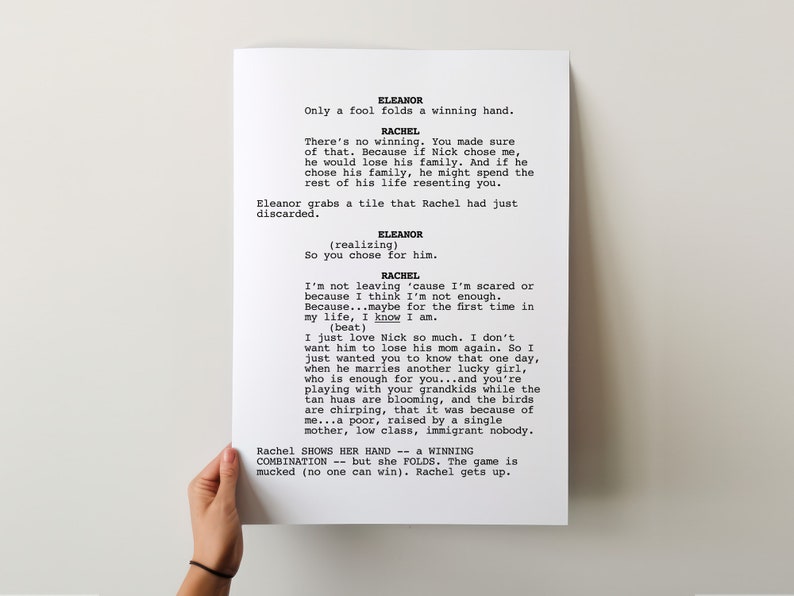 Crazy Rich Asians Screenplay Printable Art, Mahjong Scene, Trendy Movie ...
