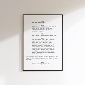Casablanca Screenplay, Physical Print, We'll Always Have Paris, Trendy ...