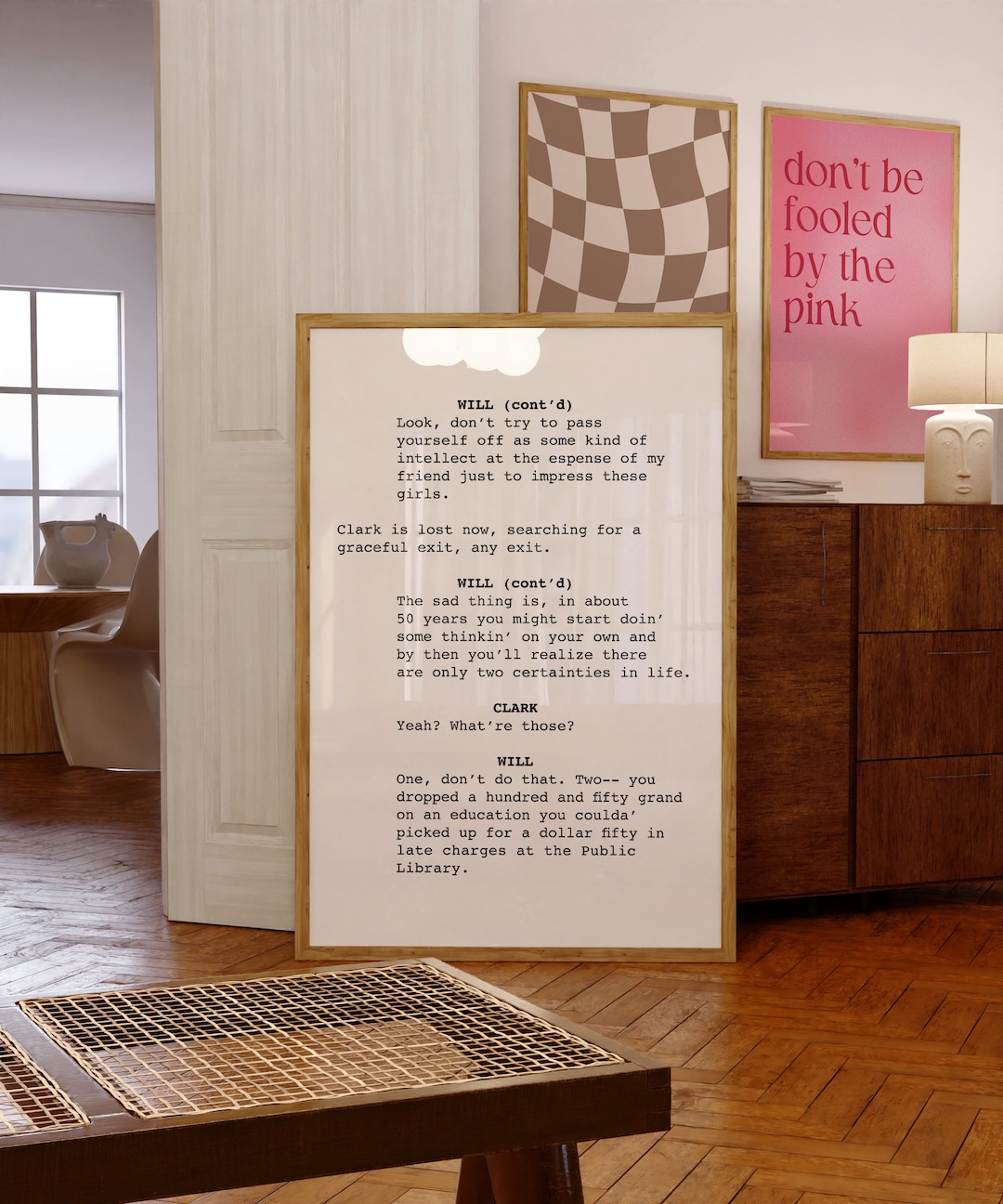 Good Will Hunting Screenplay Printable Art, Trendy Movie Script Digital ...