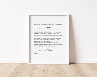 Movie Script Print - Etsy