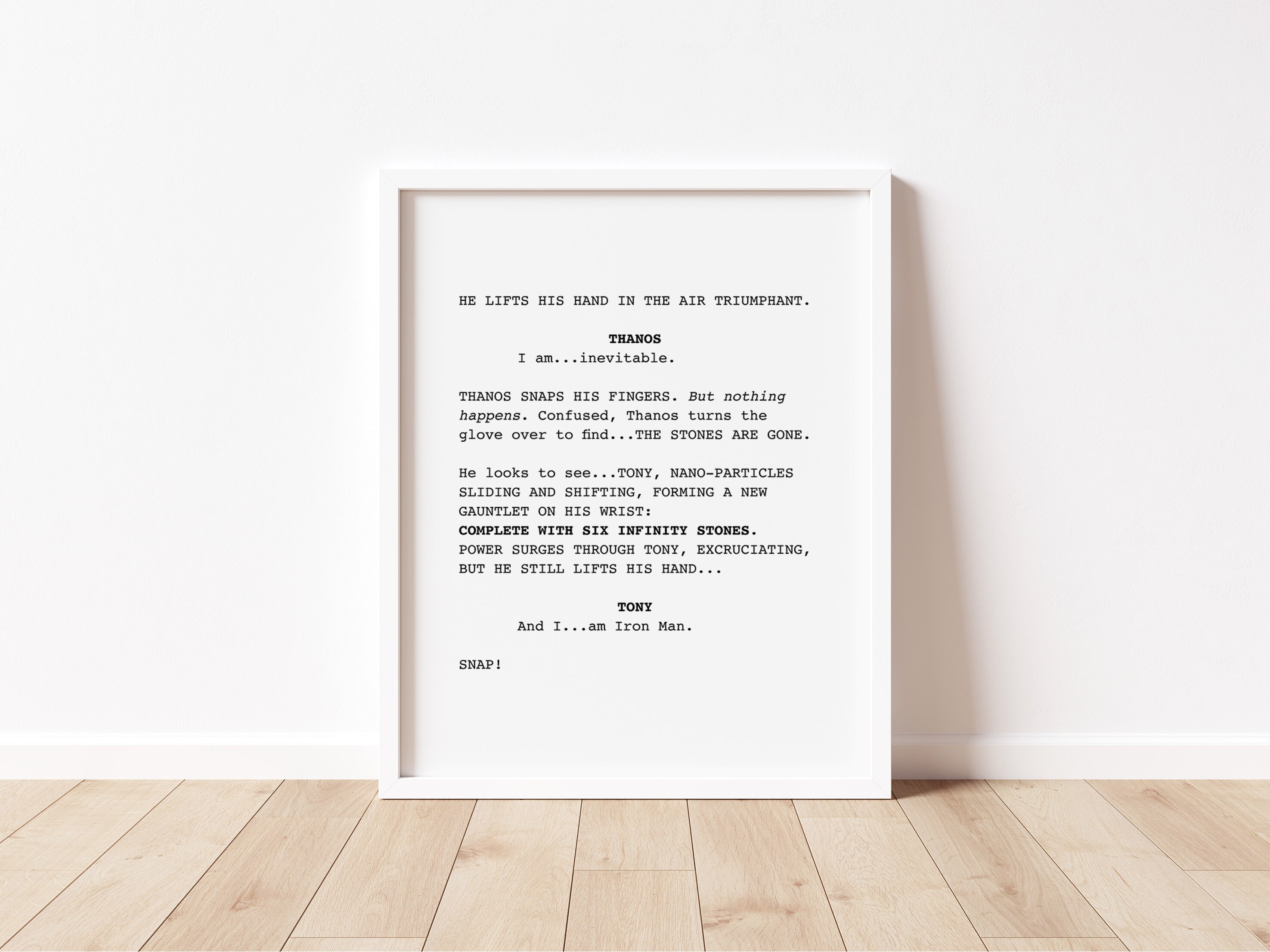 Avengers: Endgame Screenplay i Am Iron Man - Etsy