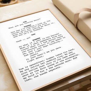 500 Days of Summer Screenplay Printable Poster, Fun Trendy Wall Art ...