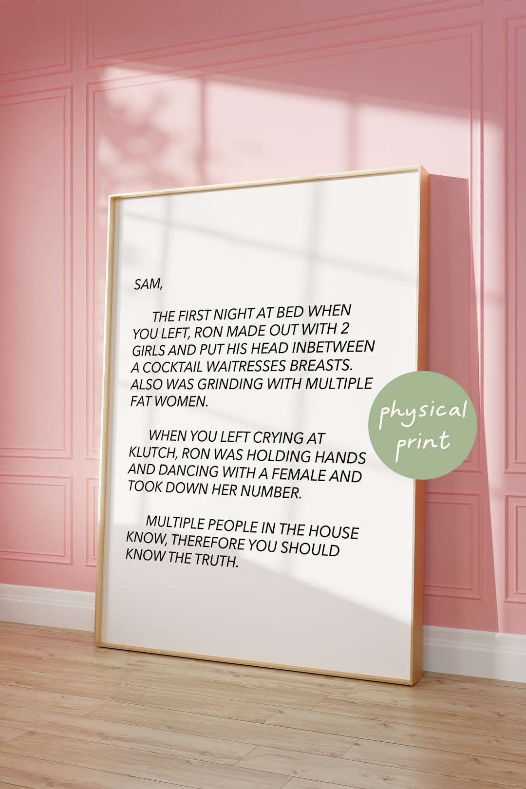 Jersey Shore the Note, Physical Print, Snooki MTV, Trendy Minimalistic ...