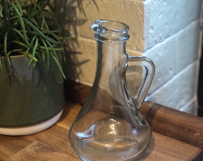 Clear Glass Pitcher Vase Clear Bottle Vase Small Pitcher - Etsy