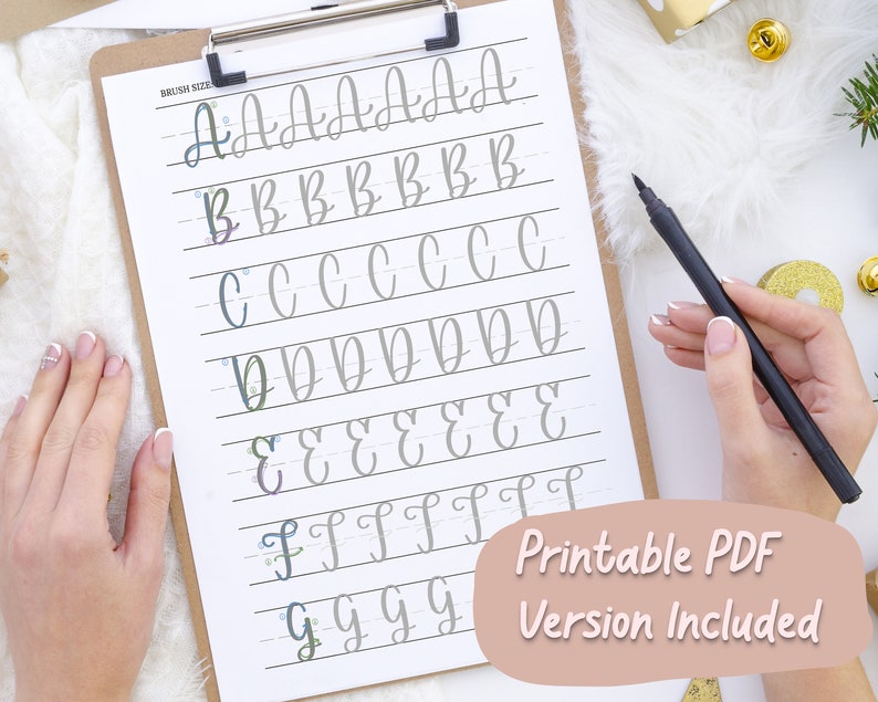 Learn Brush Lettering Procreate Workbook Procreate Lettering - Etsy