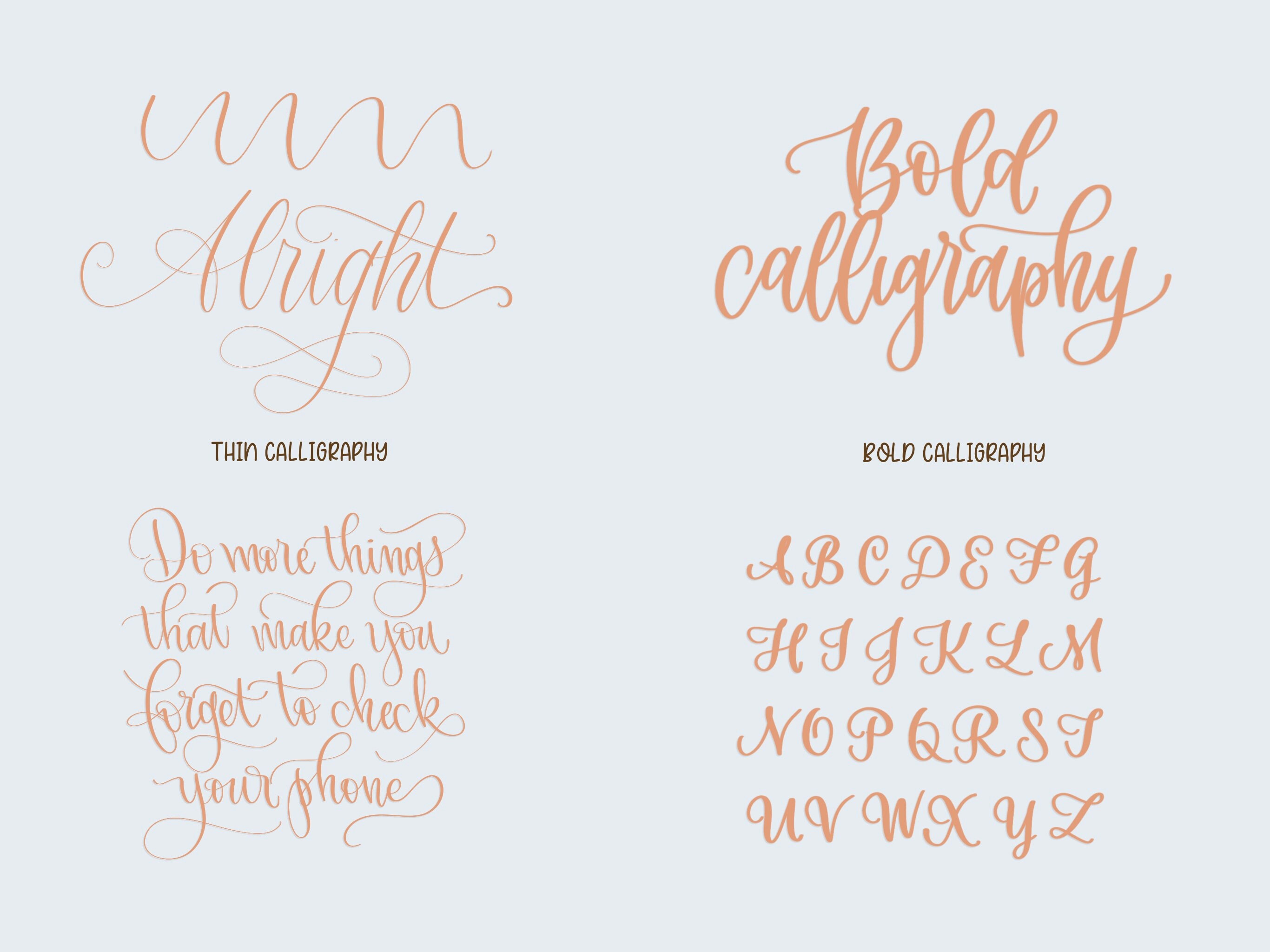 14 Procreate Lettering Brushes Calligraphy Brushes Procreate | Etsy