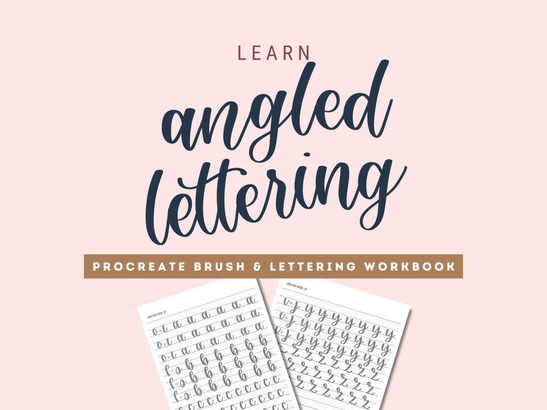 Procreate Lettering Workbook, Procreate Lettering Brush and Practice ...