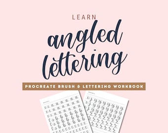 Learn Brush Lettering Procreate Workbook, Procreate Lettering Brush and ...