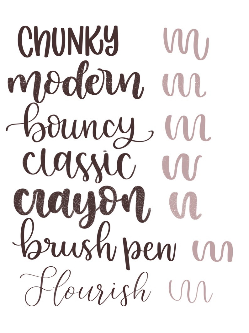 7 Procreate Calligraphy Brushes and Lettering Guide, iPad Lettering ...