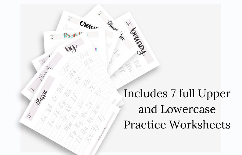 7 Procreate Calligraphy Brushes and Lettering Guide Ipad - Etsy