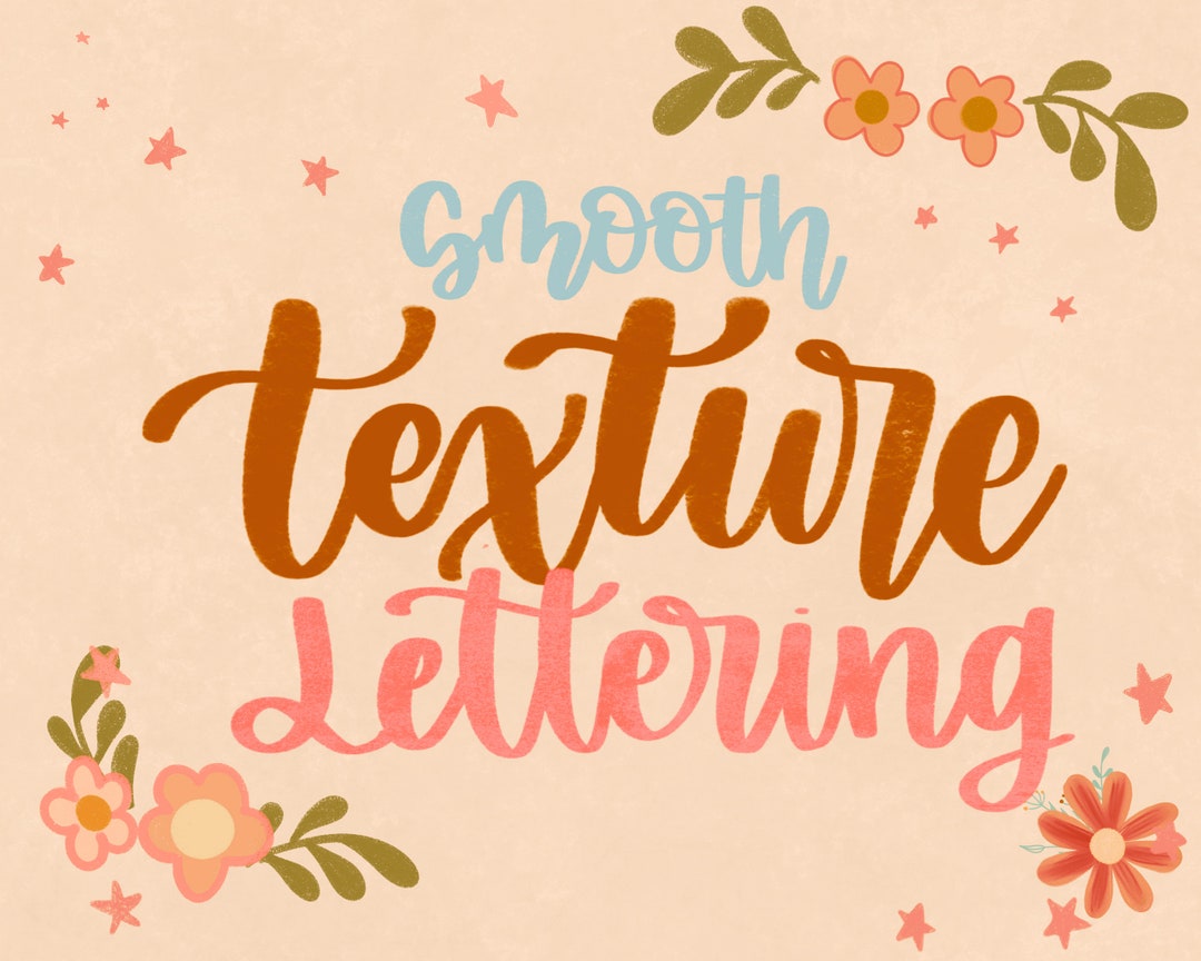Procreate Texture Lettering Brushes, Textured Calligraphy Brushes for ...