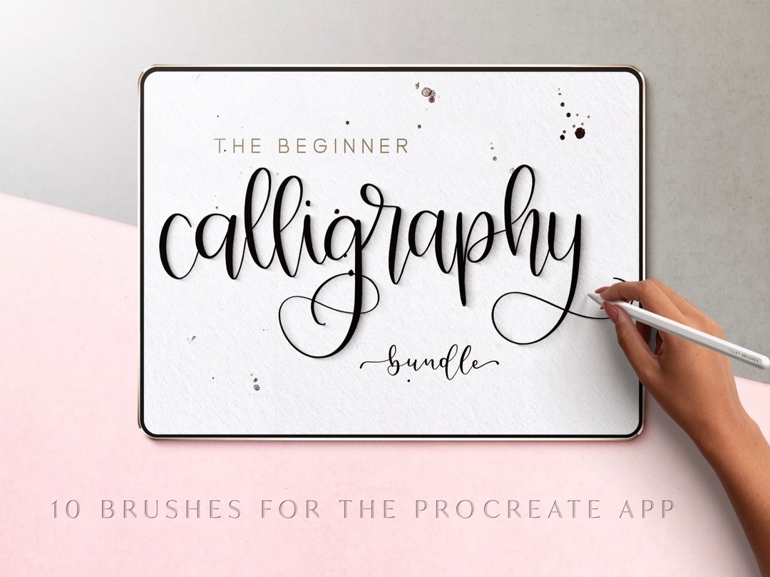 Procreate Calligraphy Brushes, 10 Procreate Lettering Brushes ...